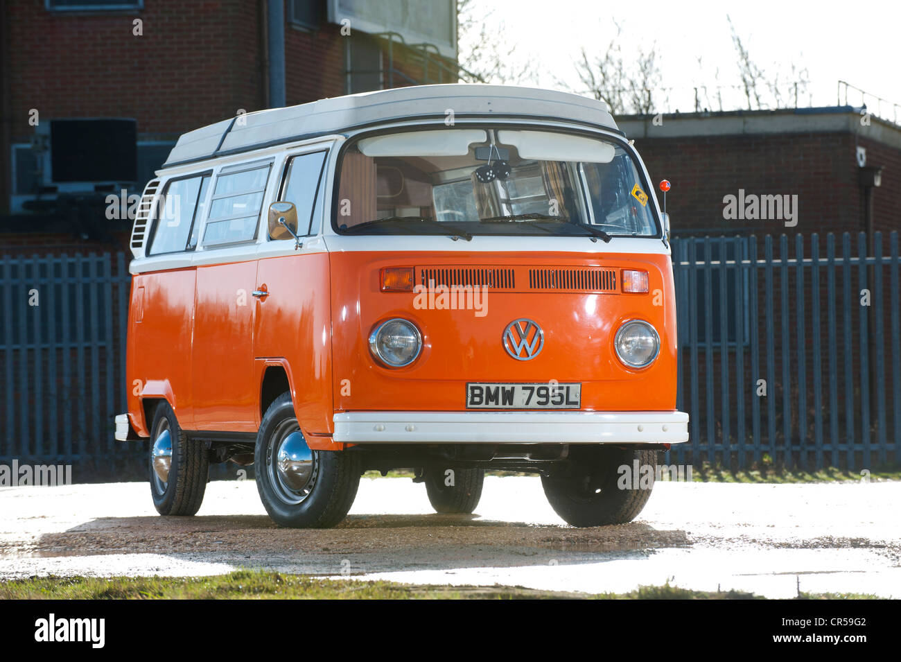 Bay window VW camper van Stock Photo - Alamy