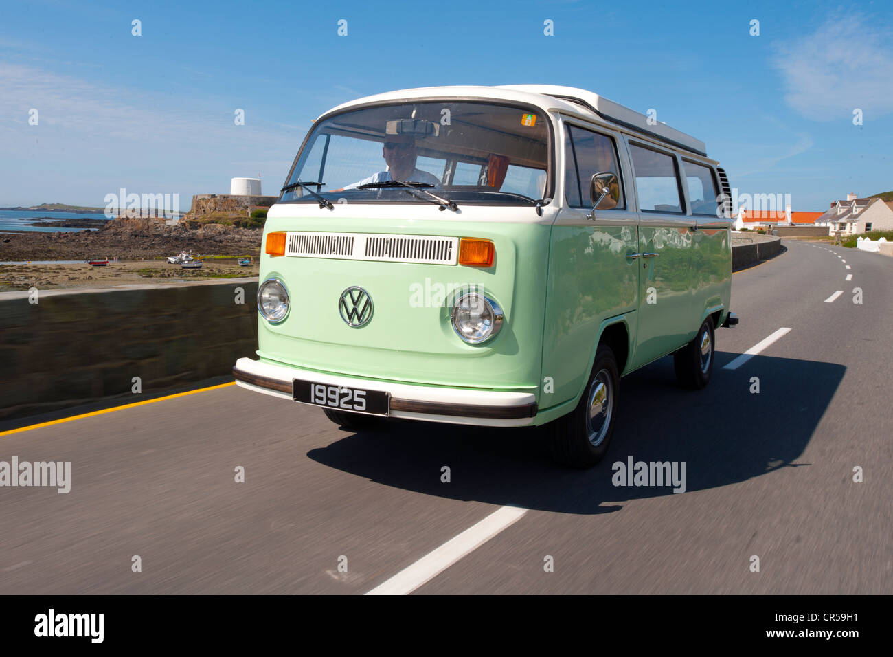 Bay window VW camper van Stock Photo - Alamy