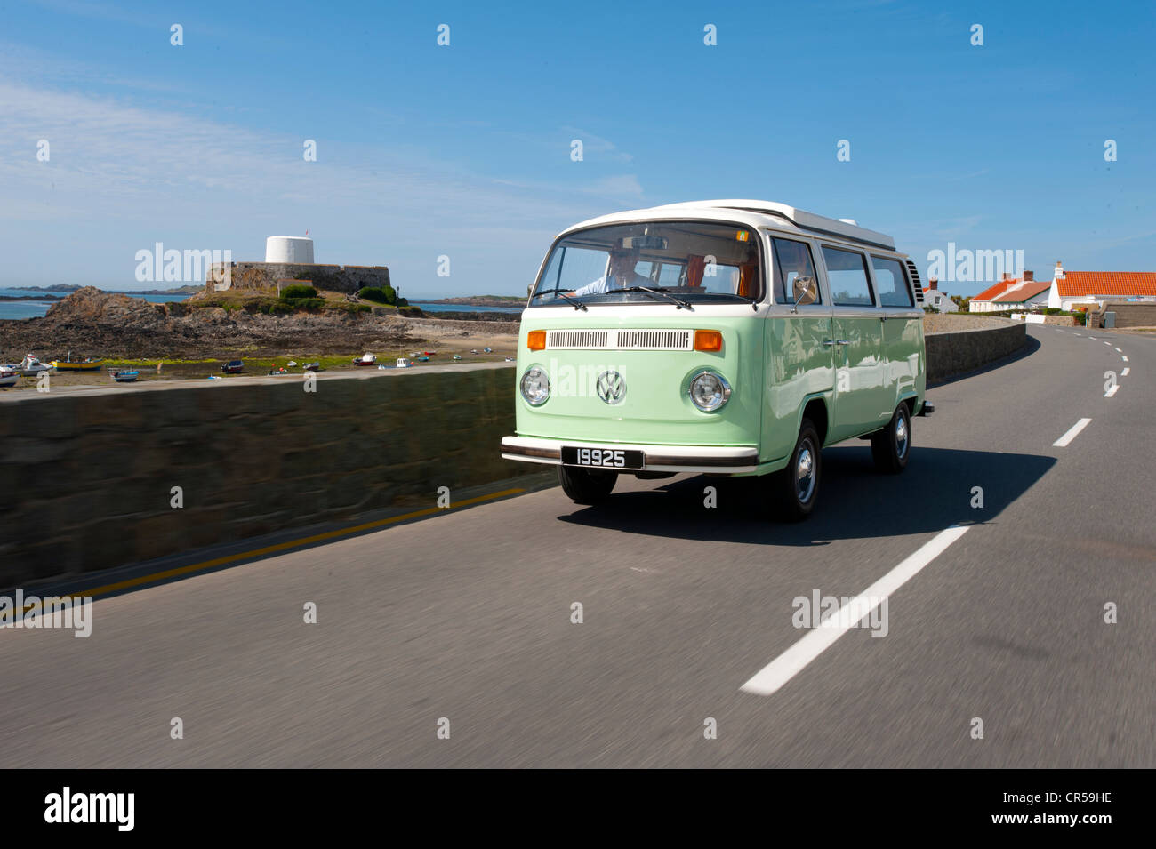 Bay window VW camper van Stock Photo - Alamy
