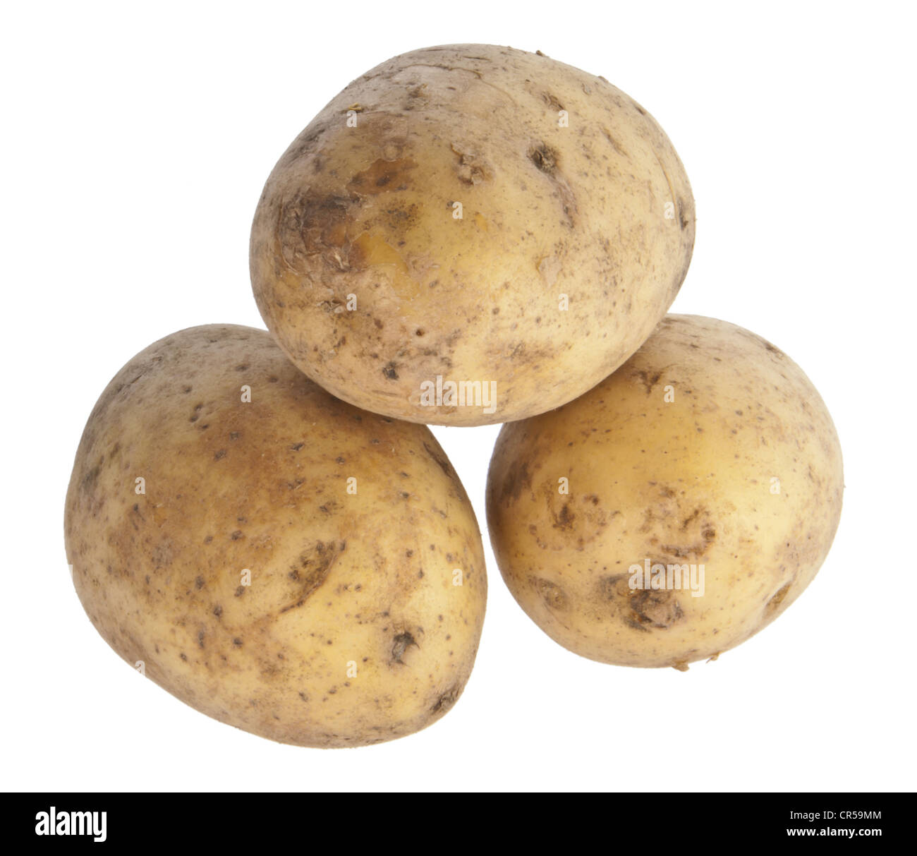 Heap of potatoes isolated on white background Stock Photo - Alamy