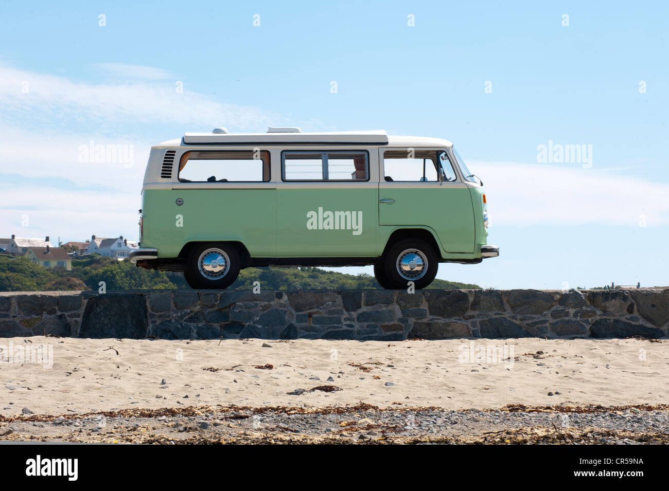 Bay window VW camper van Stock Photo - Alamy