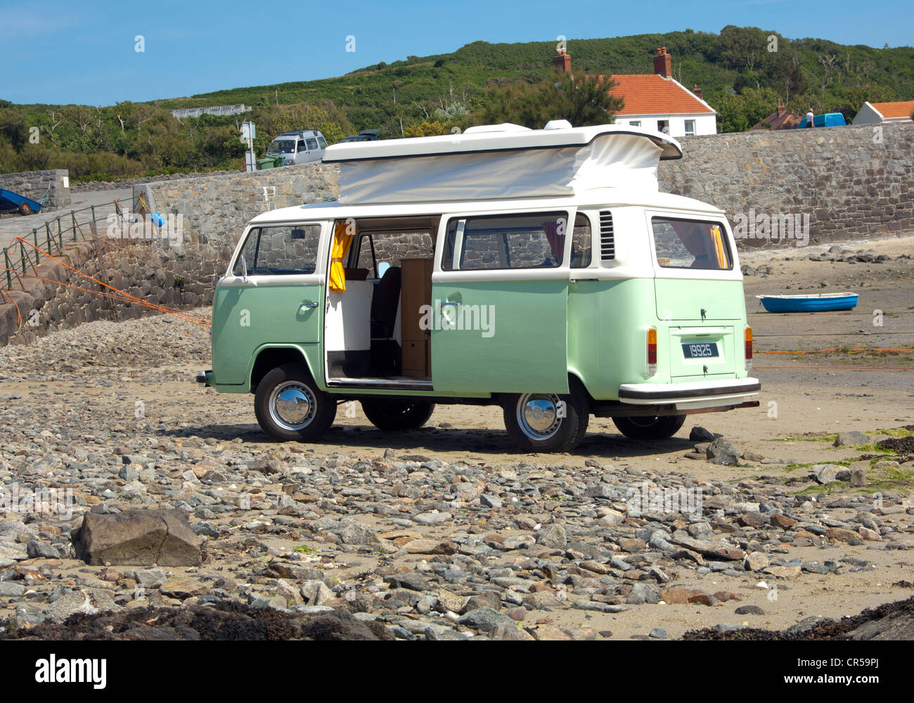 Bay window VW camper van Stock Photo - Alamy