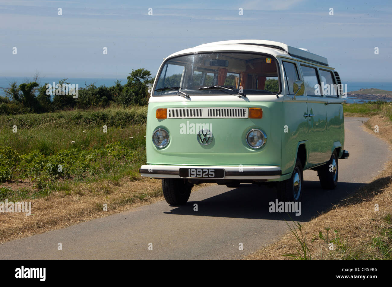 Bay window VW camper van Stock Photo - Alamy