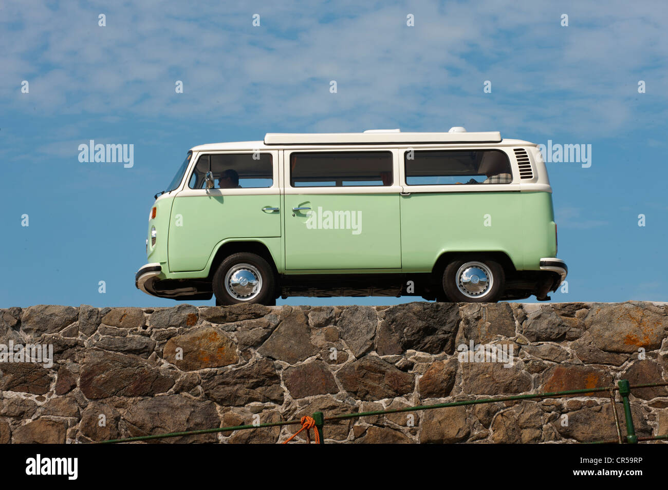 Bay window VW camper van Stock Photo - Alamy