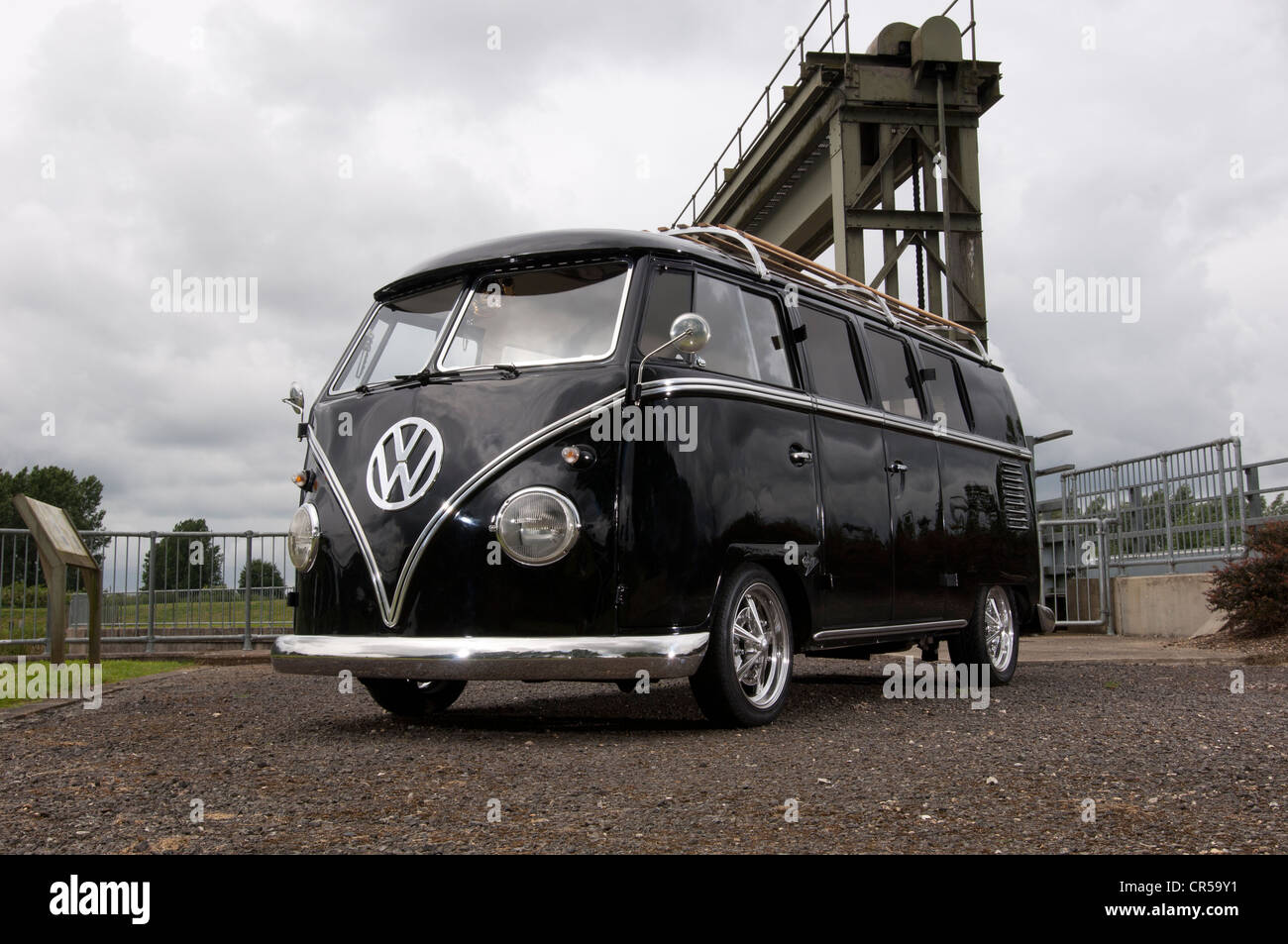 Split screen VW camper van, classic vehicle Stock Photo - Alamy