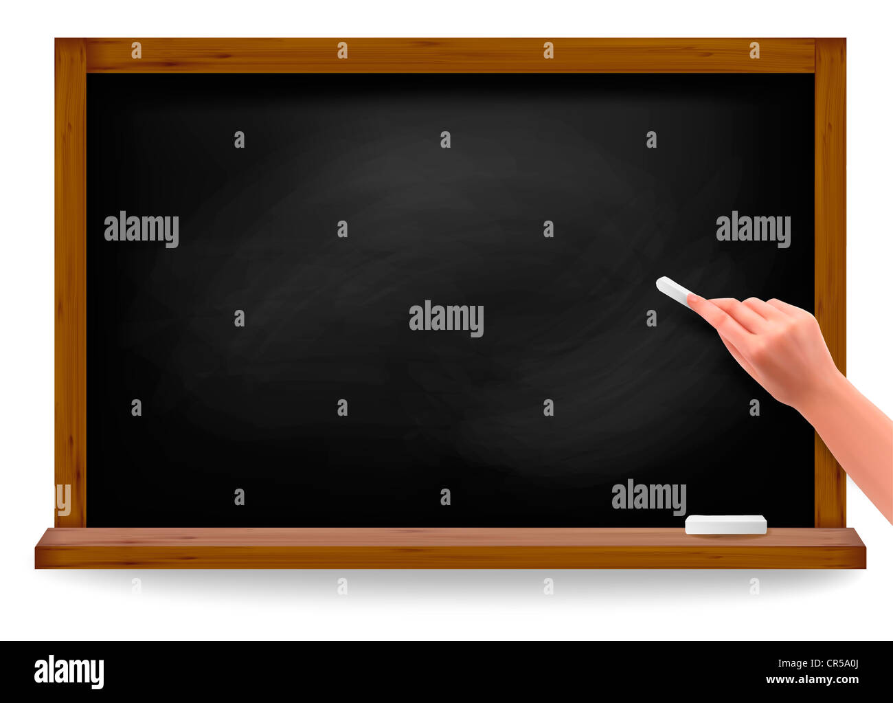 Hand writing on a blackboard Stock Photo - Alamy