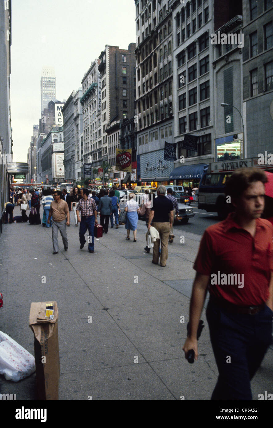 Street photo, Downtown New York, archival photo, August 1981 Stock ...