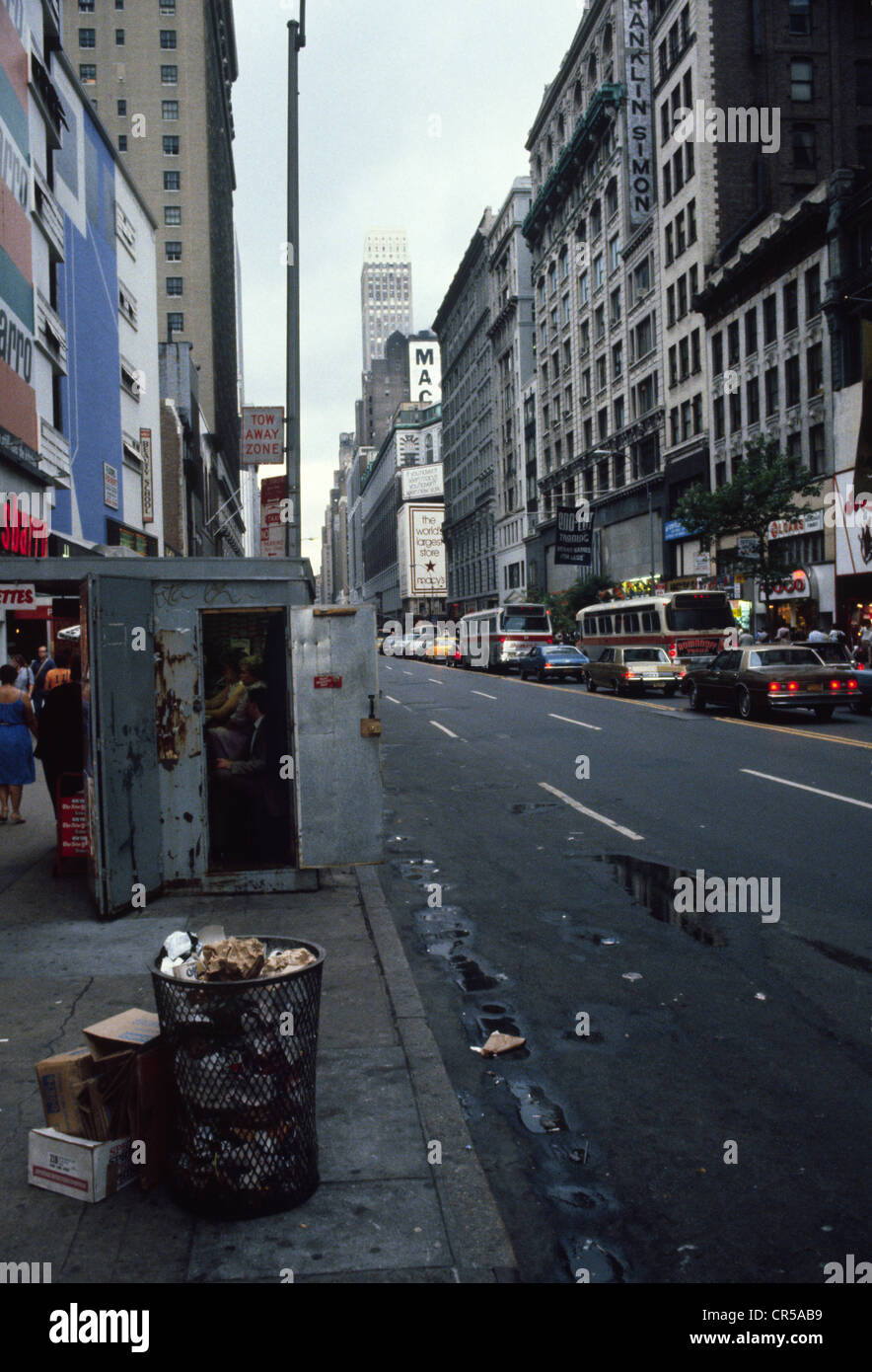 Street photo, Downtown New York, archival photo, August 1981 Stock ...