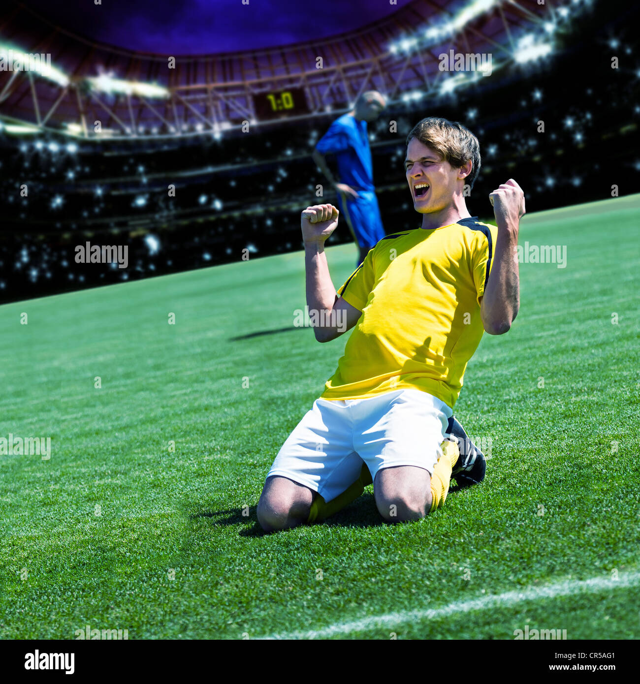 Football soccer scoring goal hi-res stock photography and images - Alamy