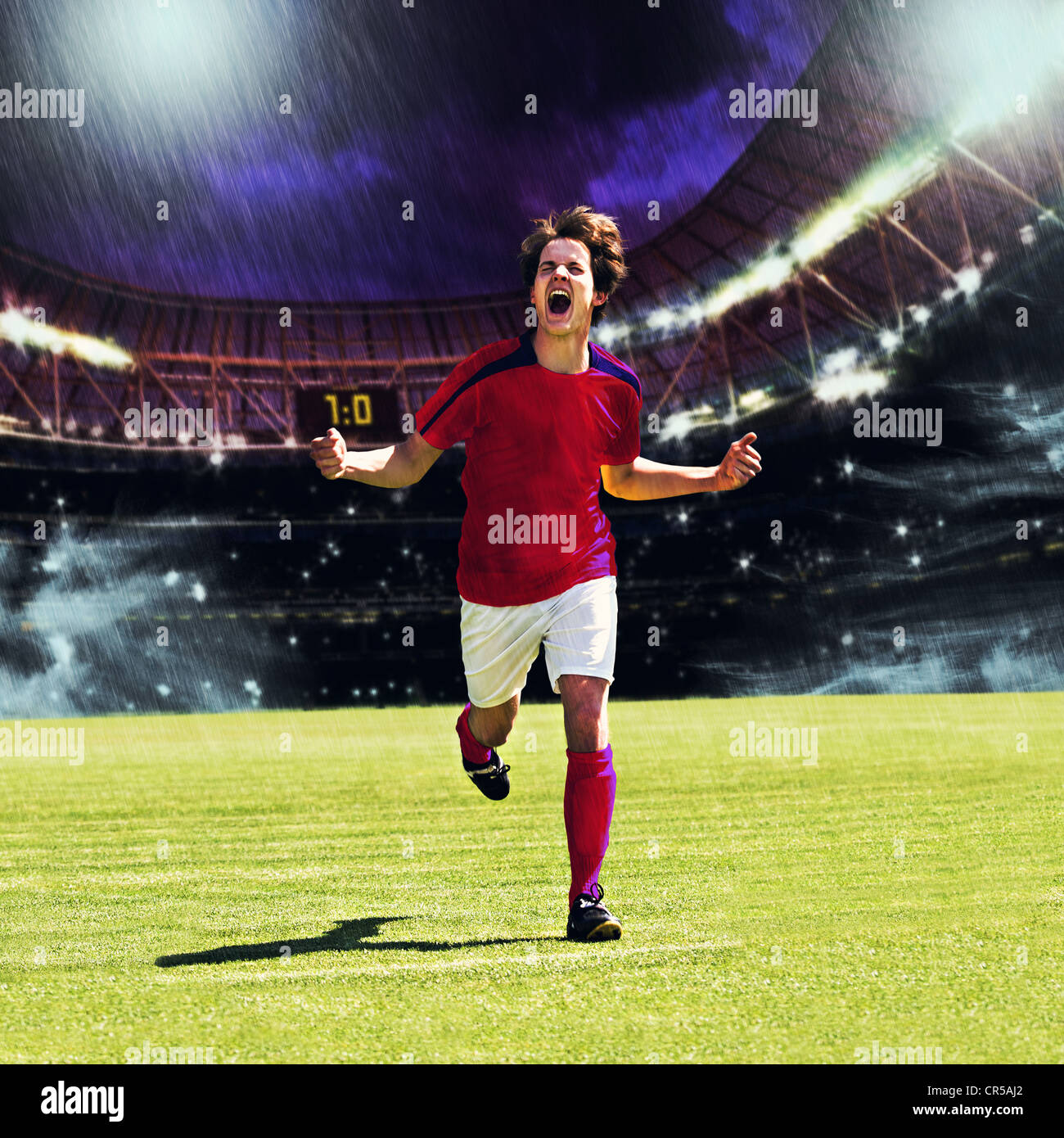 Football soccer scoring goal hi-res stock photography and images - Alamy