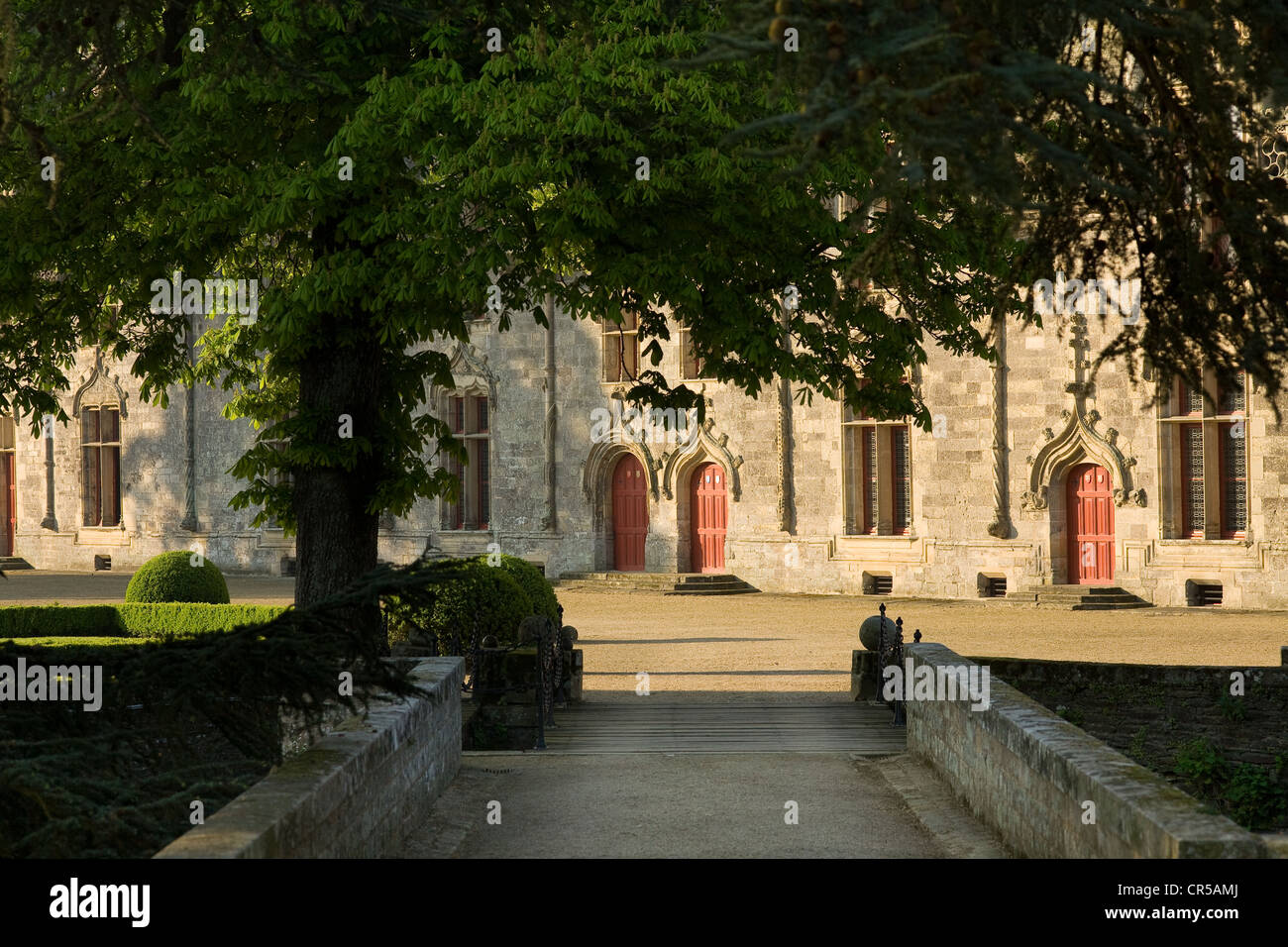 France, Morbihan, Josselin, Josselin Castle, flamboyant gothic style ...