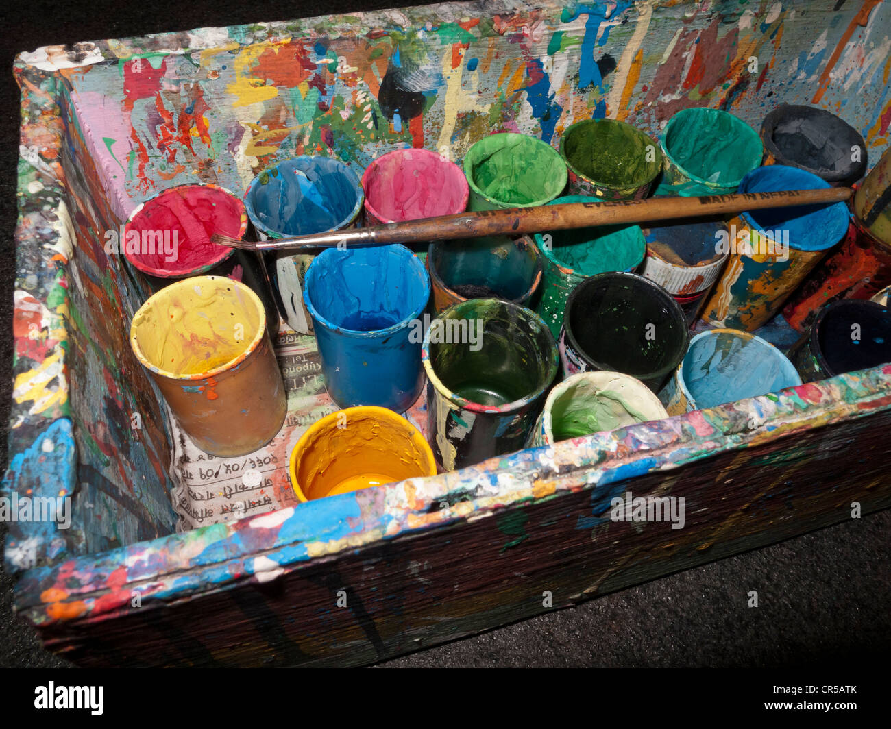 Paints for the art of Thanka or Thangka painting, Boudnath, Kathmandu ...