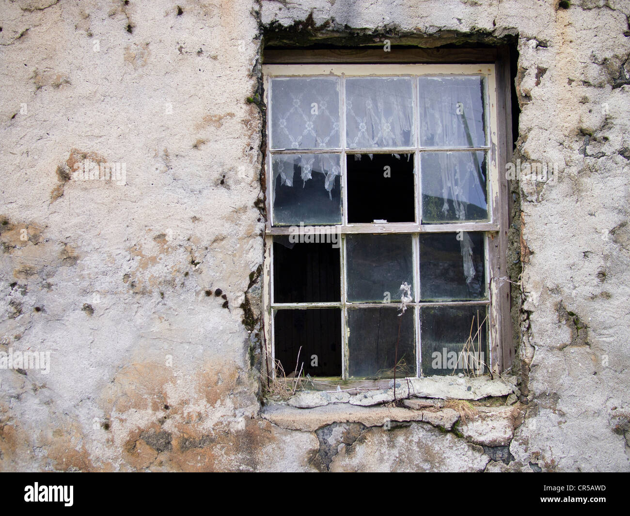 Missing Window Panes, Isle of Harris, Scotland Stock Photo - Alamy