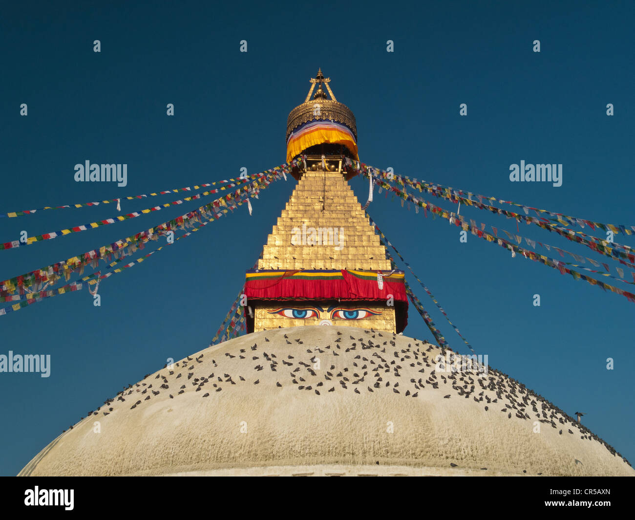 Buddhas eyes on Boudnath stupa, the largest stupa in Nepal, Boudnath ...