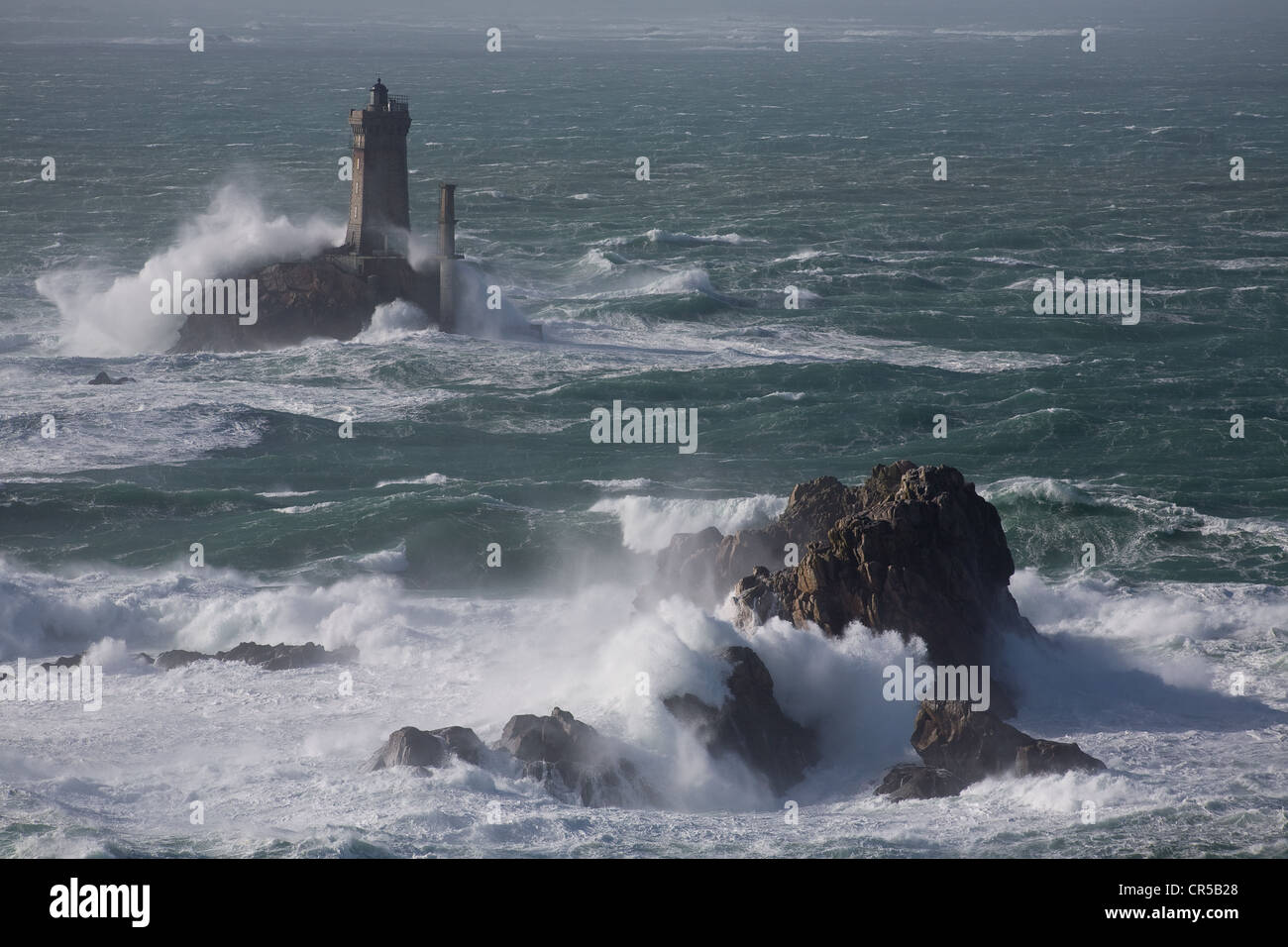 France, Finistere, Iroise Sea, Plogoff, Pointe du Raz, la Vieille ...