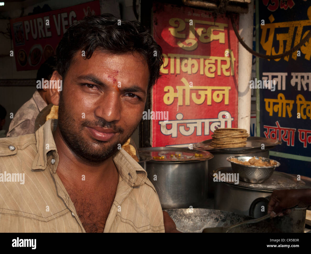 Paratha, fried chapati bread, a common breakfast in the streets of New ...