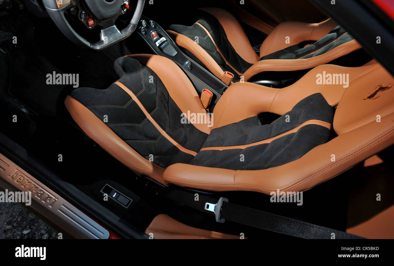 2011 Ferrari 458 Italia red Italian supercar in Modena - interior ...
