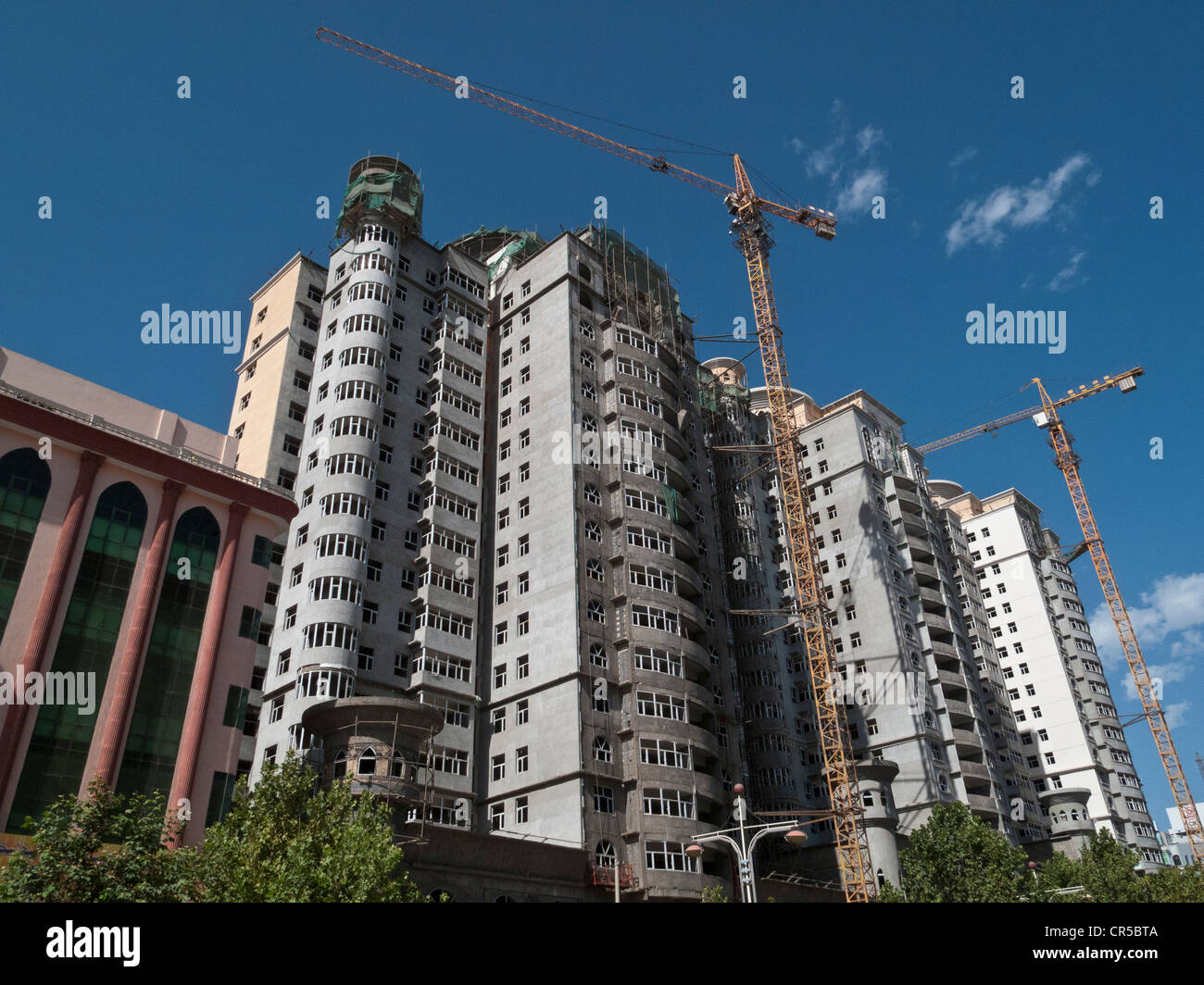 Chinese replacements of destroyed Uigur buildings, Kashgar, Xinjiang ...