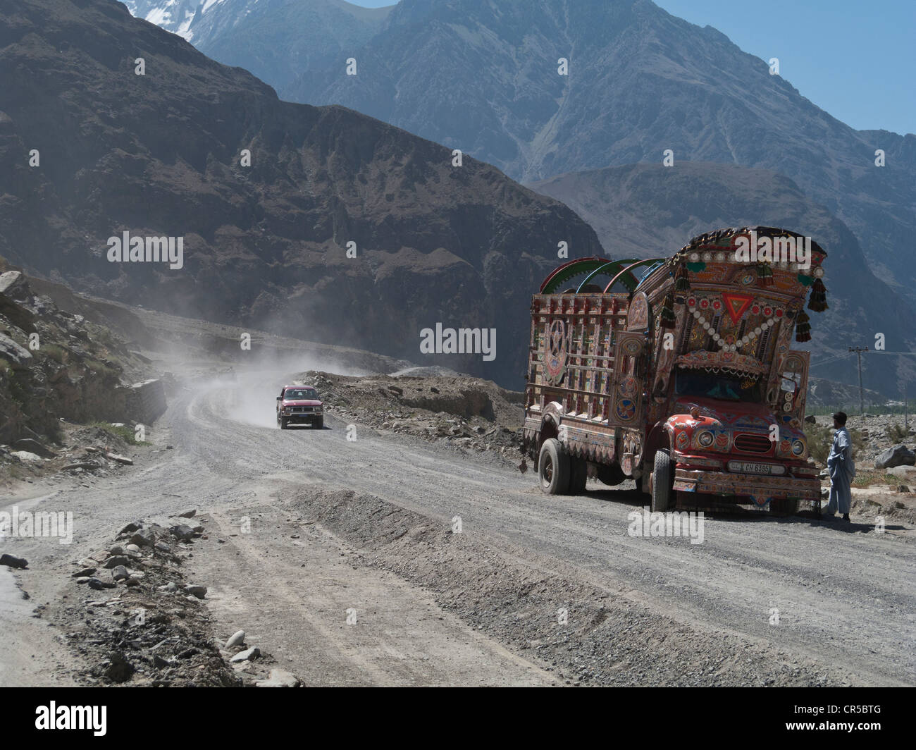 Dusty Karakorum Highway, Gilgit, North West Frontier, Pakistan, South ...