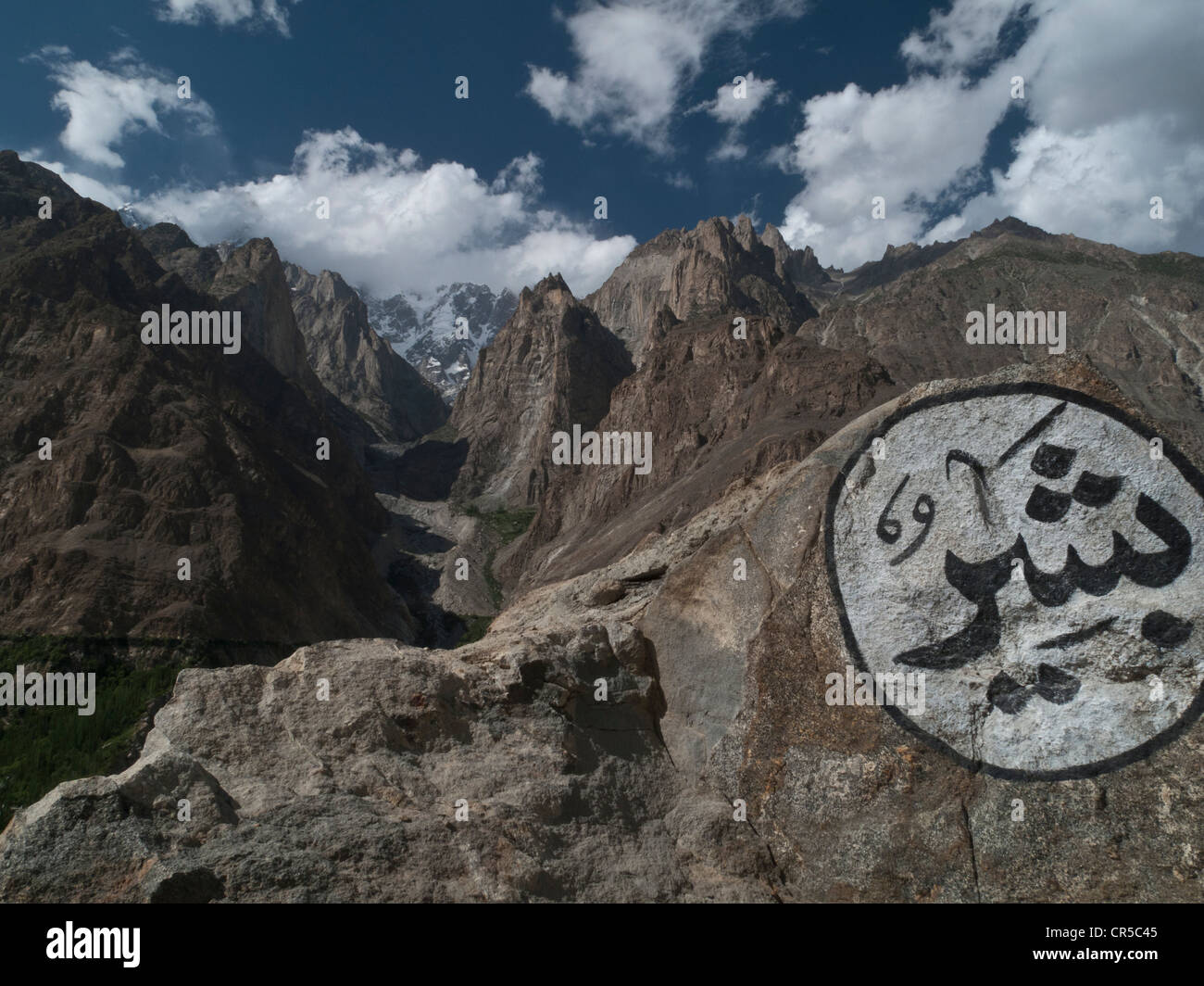 Landscape off the Karakorum Highway north of Gilgit, North West ...