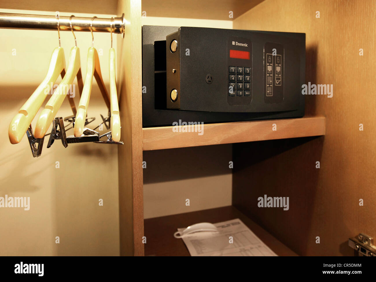 In room safe for private use in a wardrobe of a hotel room Stock Photo ...
