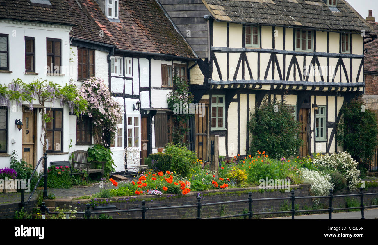 Medieval half-timbered houses,Tewkesbury,England,UK Stock Photo - Alamy