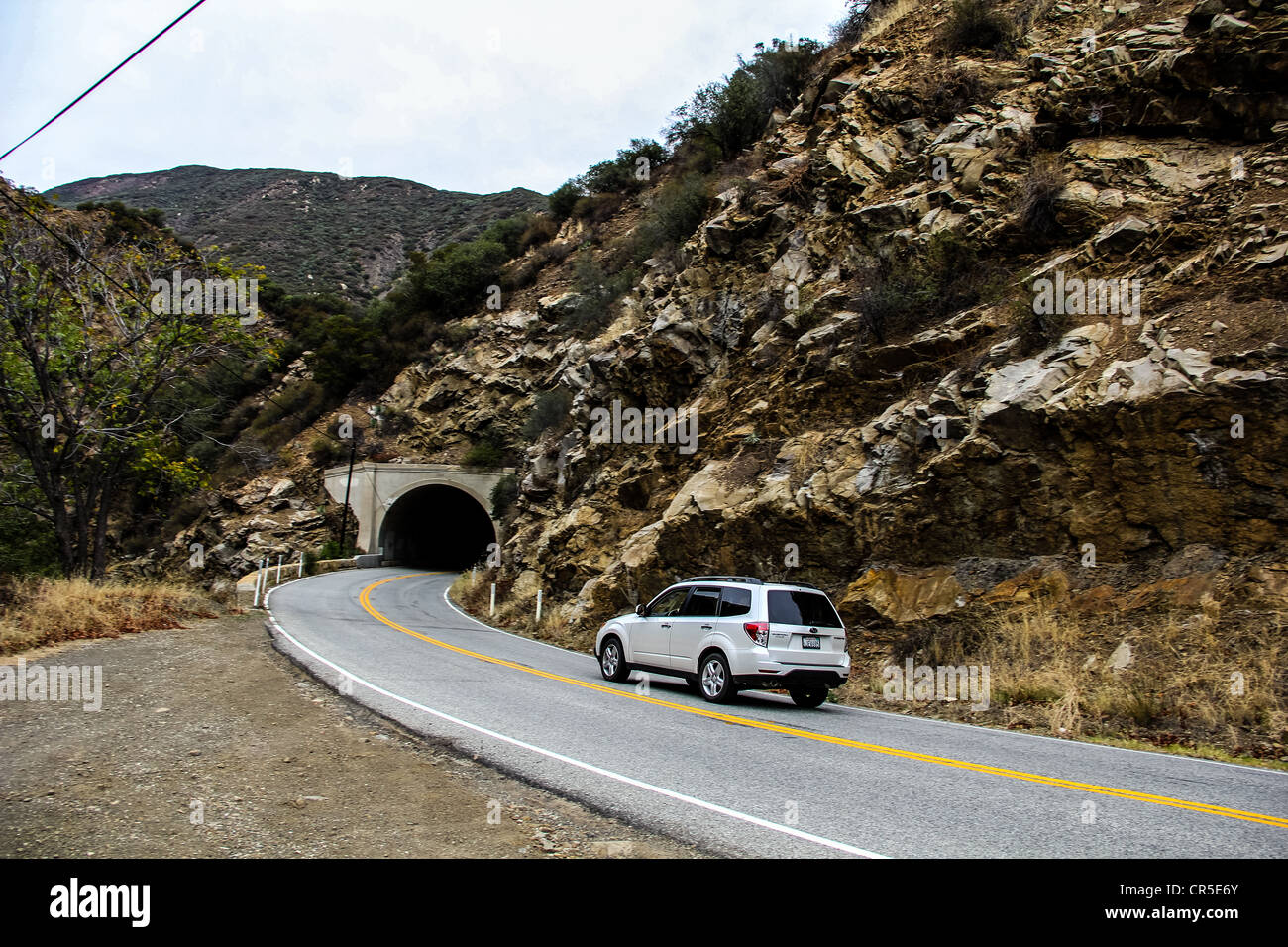 Tunnel entrance on highway 33 at Matilja Creek north of Ojai California ...