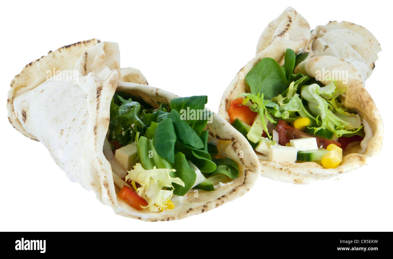 Wraps isolated on white background Stock Photo - Alamy