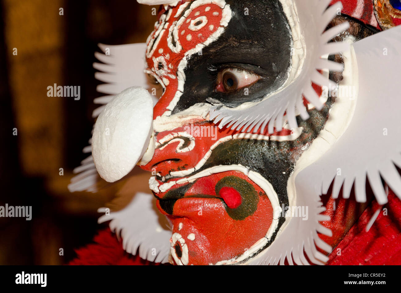 The Kathakali character Bali, Perattil, Kerala, India, Asia Stock Photo ...