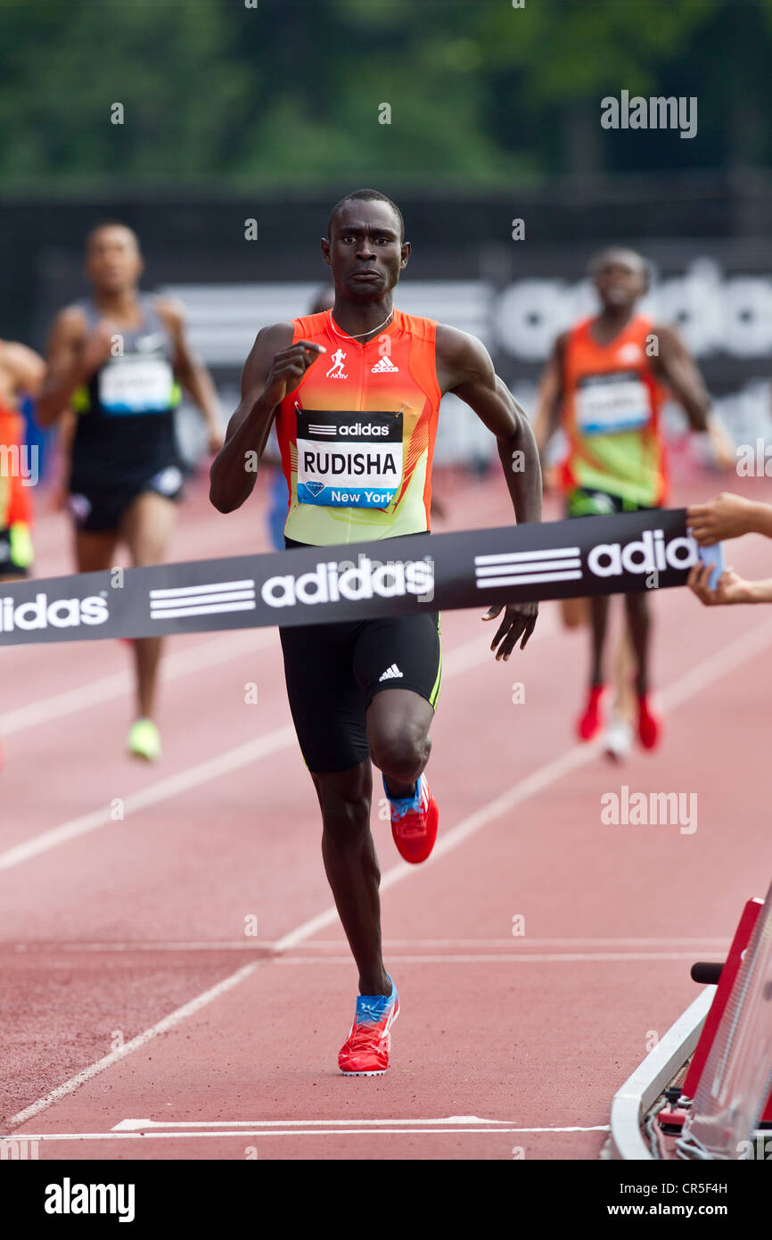 David Rudisha (KEN) winner of the Men's 800m at the 2012 NYC Grand Prix ...