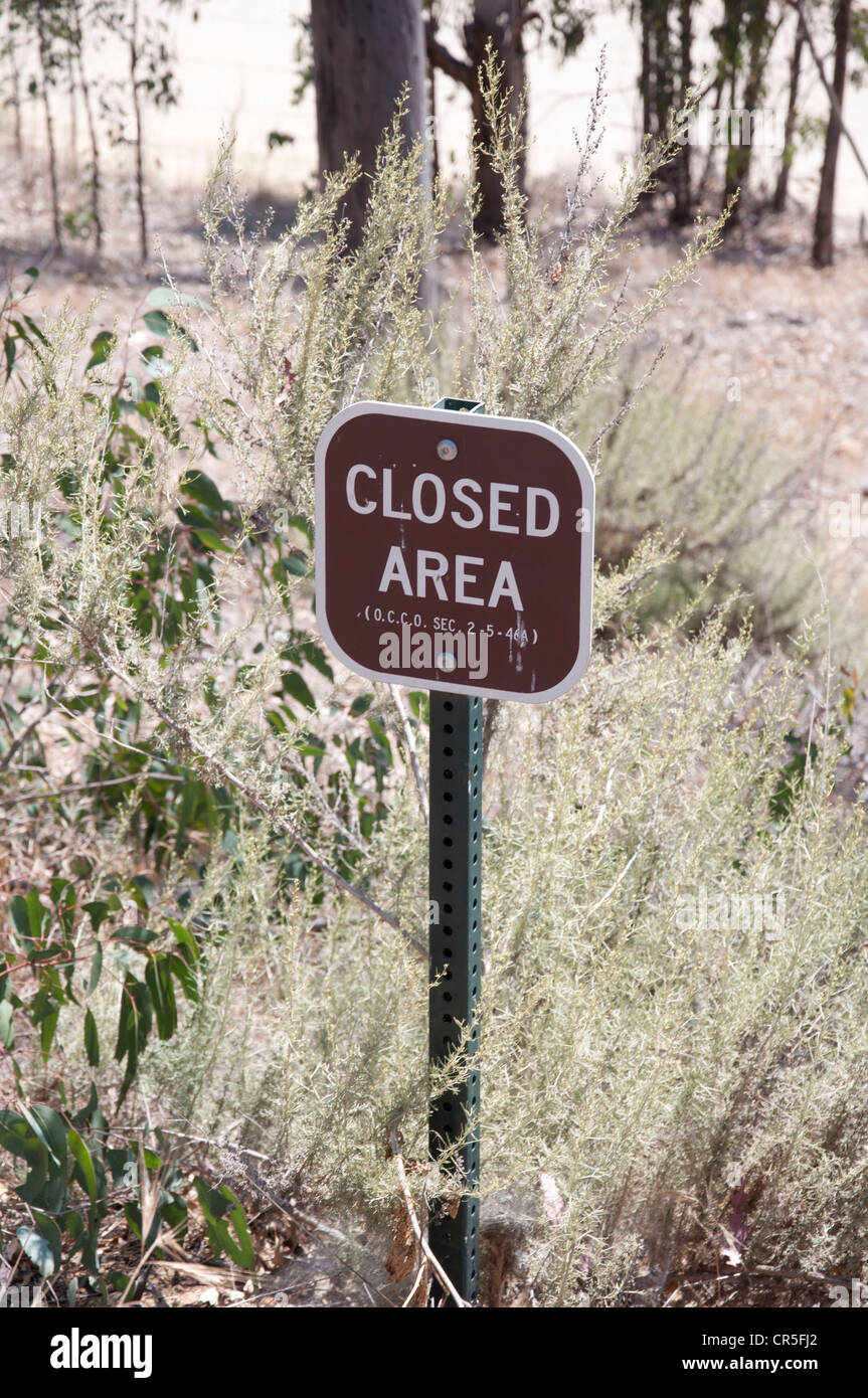 Closed Area Sign In Desert Stock Photo Alamy closed-area-sign-in-desert-stock-photo-alamy