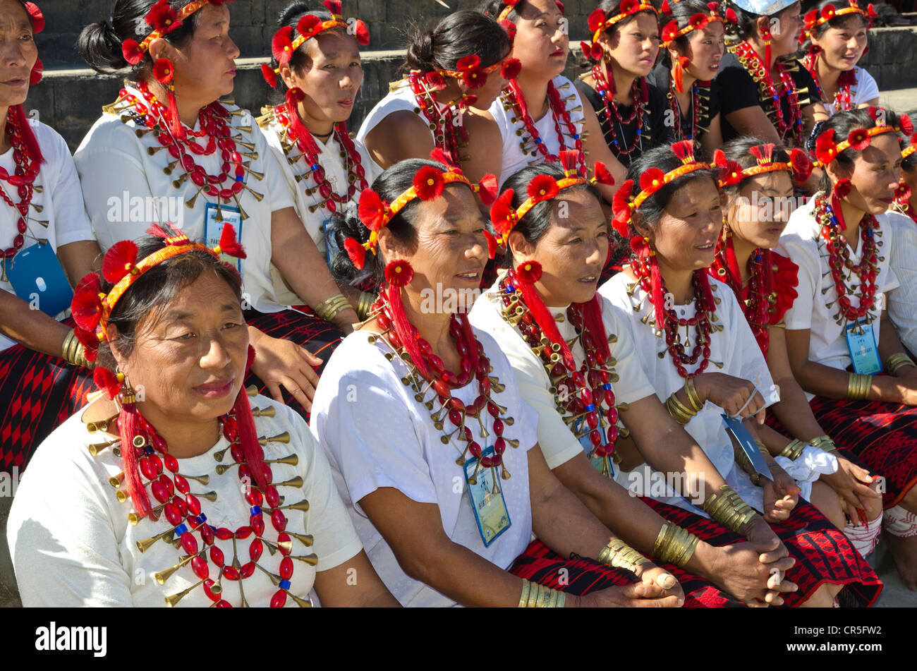 Women of the Sumi tribe at the annual Hornbill Festival, Kohima ...