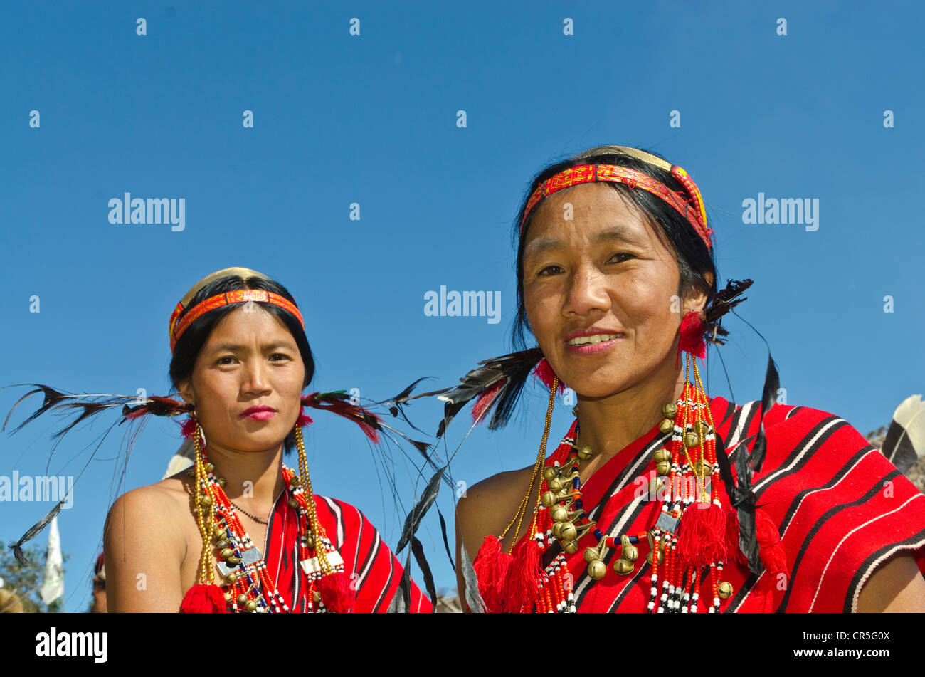 Women of the Phom tribe at the annual Hornbill Festival, Kohima ...