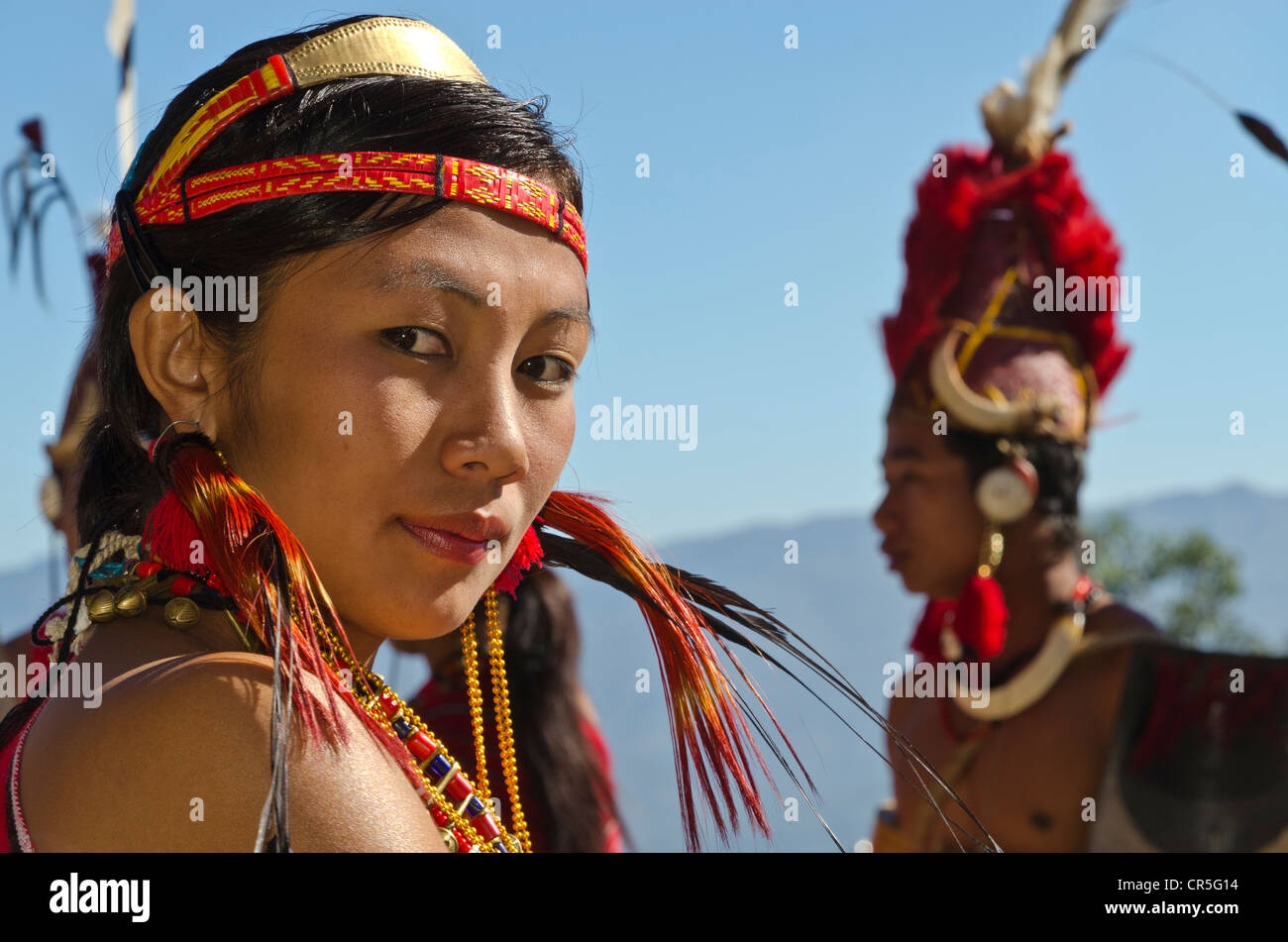 Woman of the Phom tribe at the annual Hornbill Festival, Kohima ...