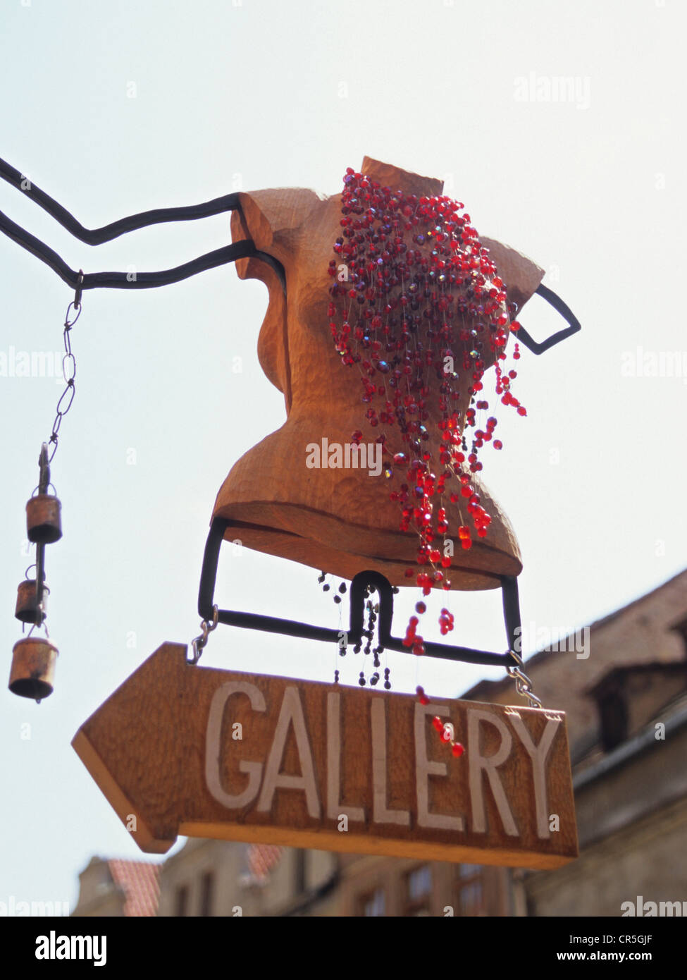 Gallery sign, Prague, Czech Republic Stock Photo - Alamy