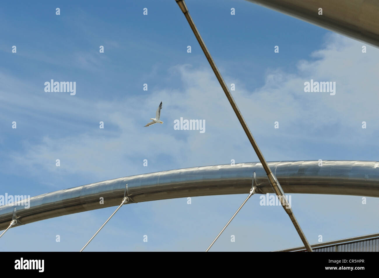 Detail of Celtic Gateway Bridge, Holyhead, Isle of Anglesey, Wales, UK ...