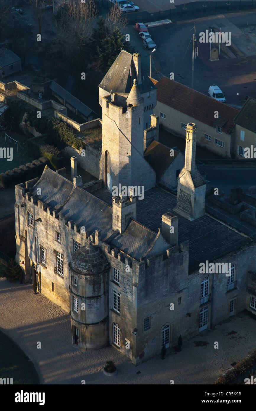 France, Calvados, Creully, fortress of the 11th and 12th centuries ...