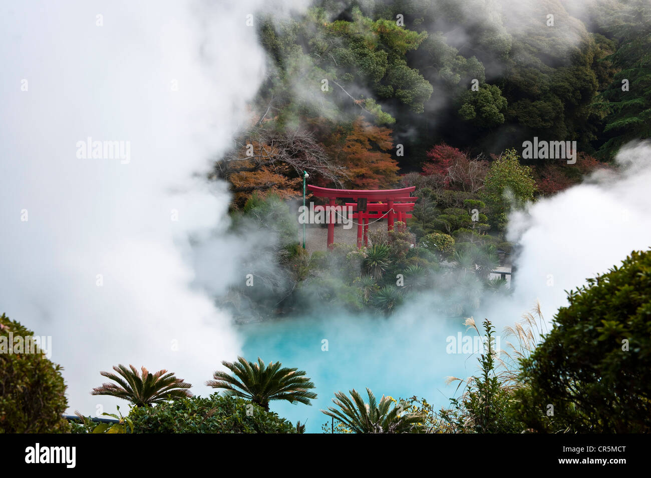 Japan, Kyushu Island, city of Beppu, famous for its hot springs, Onsen ...