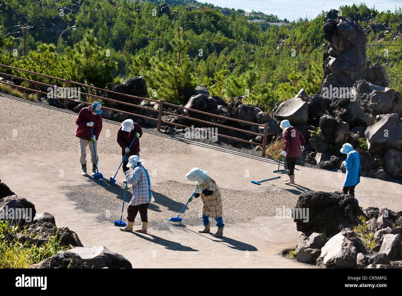 Japan, Kyushu Island, Kagoshima, the Sakurajima, volcano in activity ...