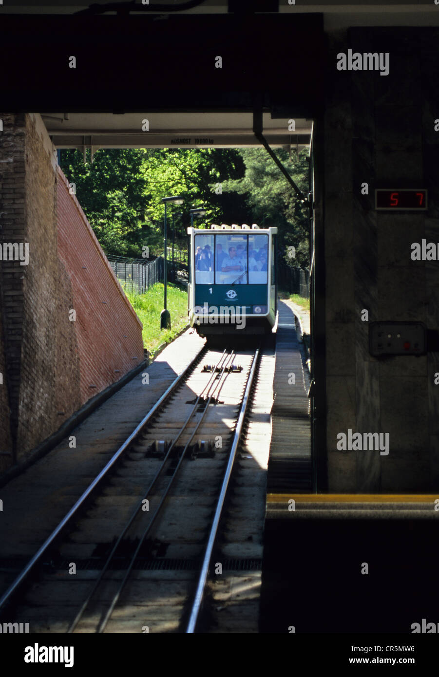 Petrin Hill funicular railway, Prague, Czech Republic Stock Photo - Alamy