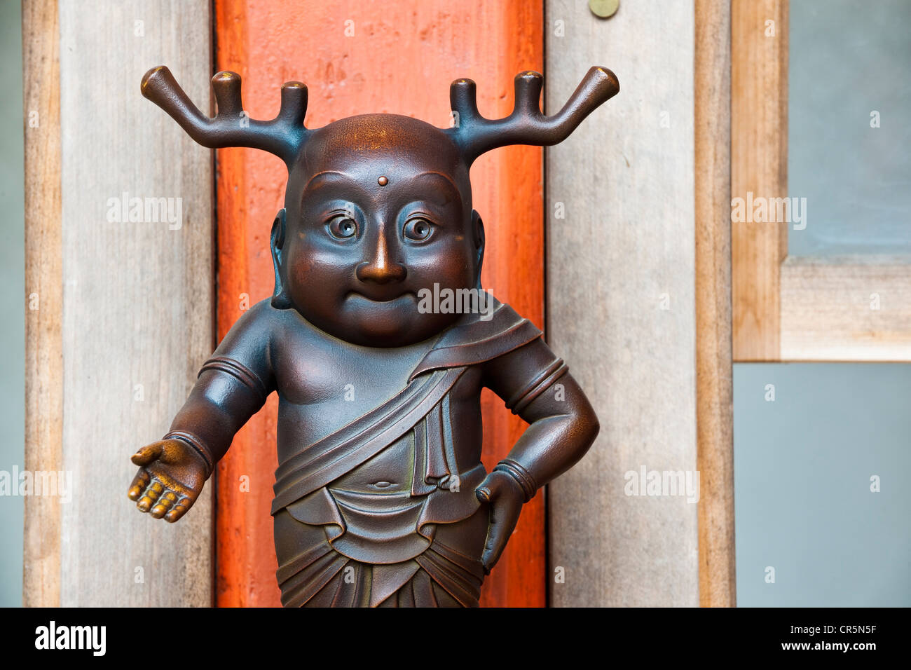Japan, Honshu Island, Kinki Region, city of Nara, Sento-Kun enthroned ...