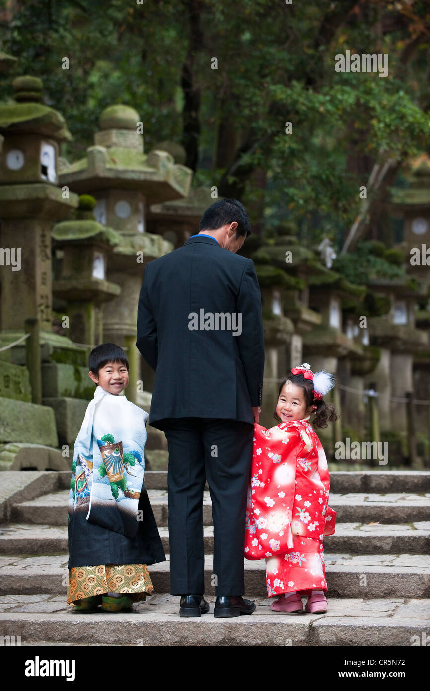 Japan Honshu Island Kinki Region city of Nara Nara Park festival of the ...