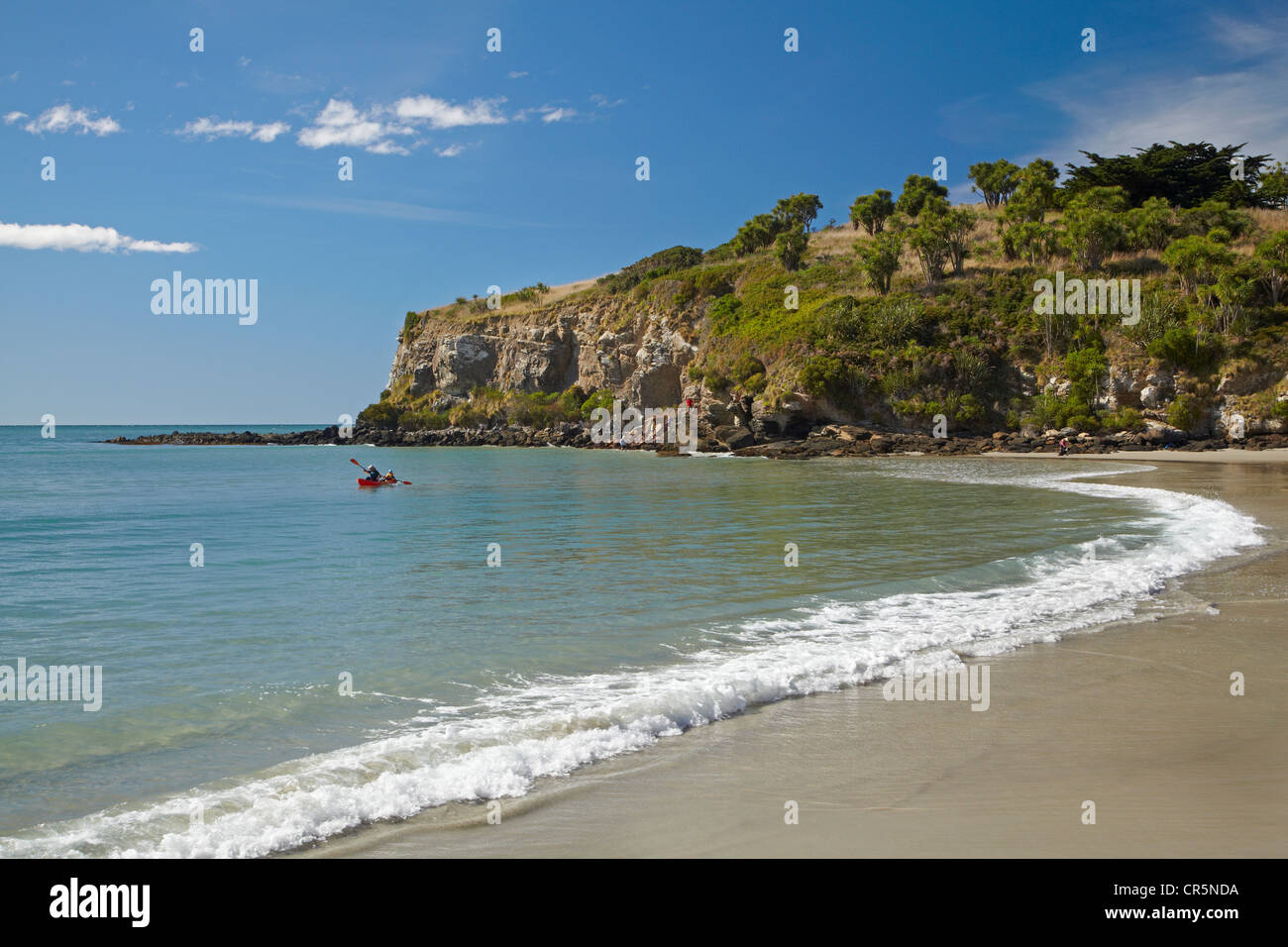 Beach by Doctors Point and Mapoutahi Pa, Historic Maori Pa Site, north ...