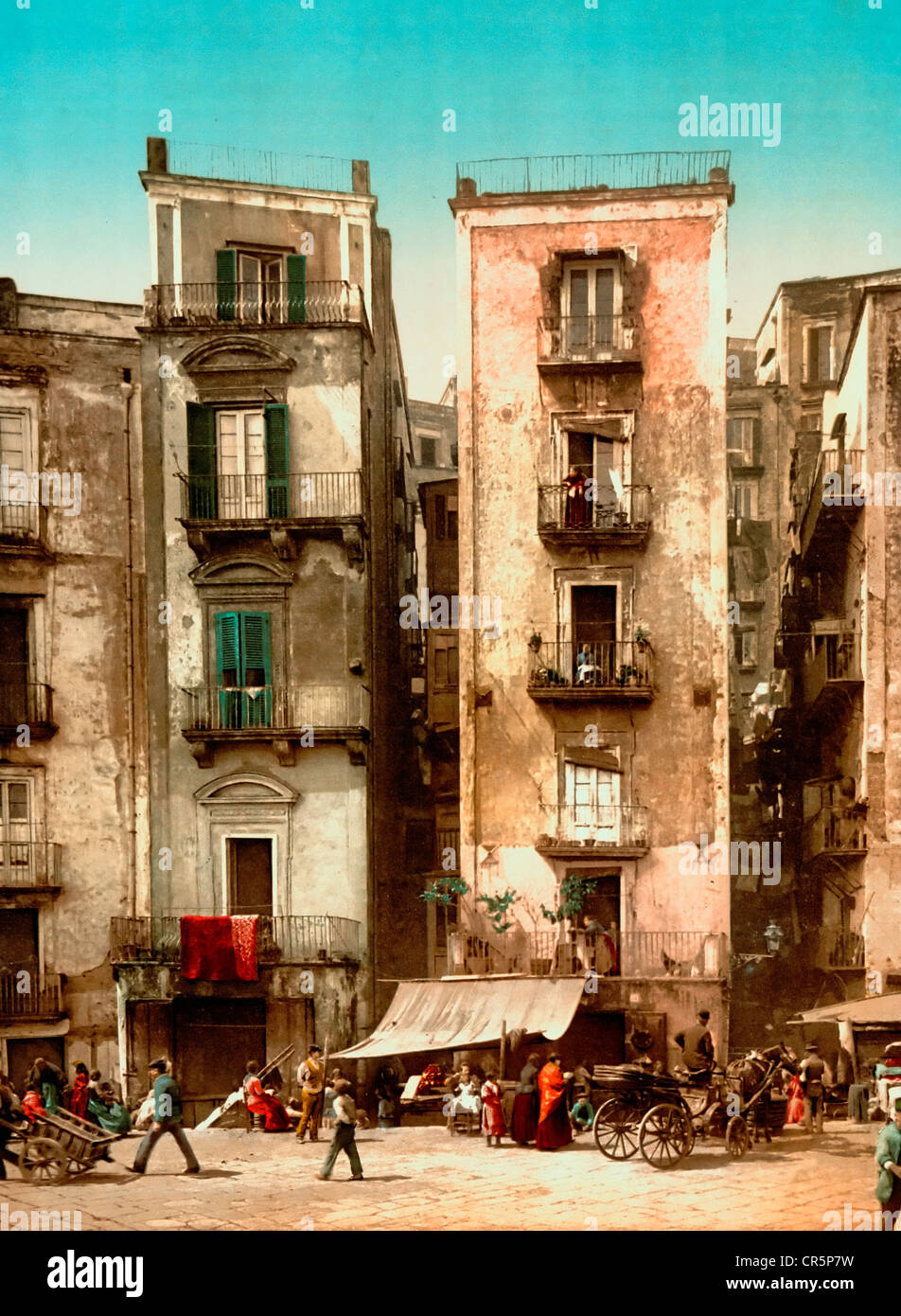 Narrow streets, Naples, Italy, circa 1900 Stock Photo - Alamy