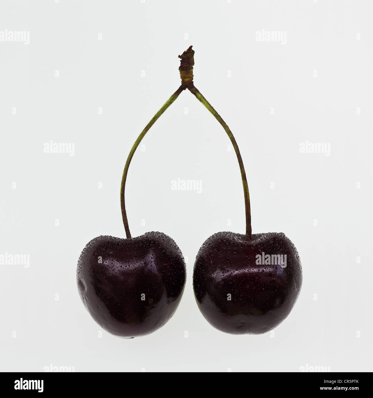 Two cherries close up hi-res stock photography and images - Alamy