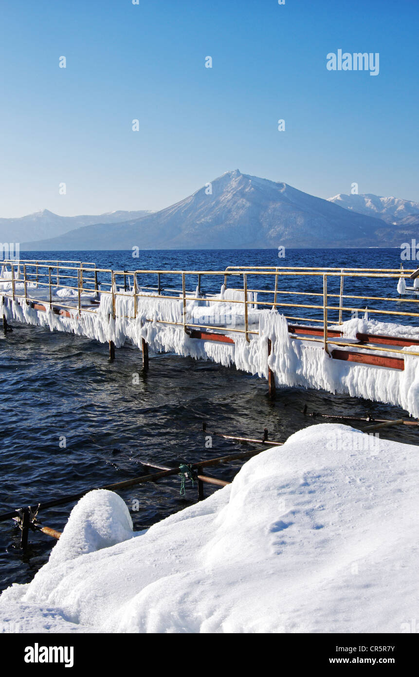Lake Shikotsu In Winter Stock Photo - Alamy