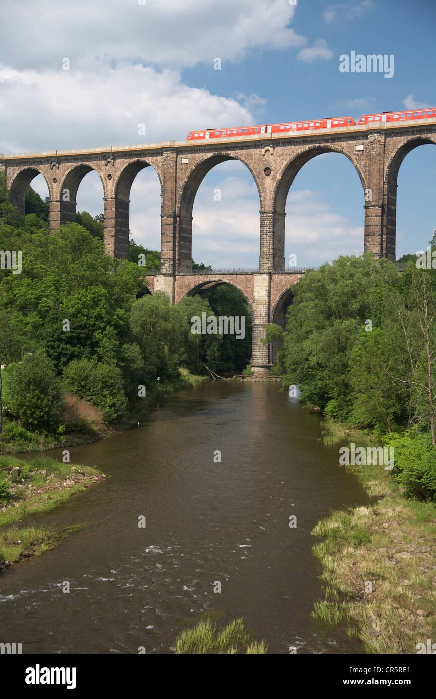 Viaduct goehren regional train bridge hi-res stock photography and ...