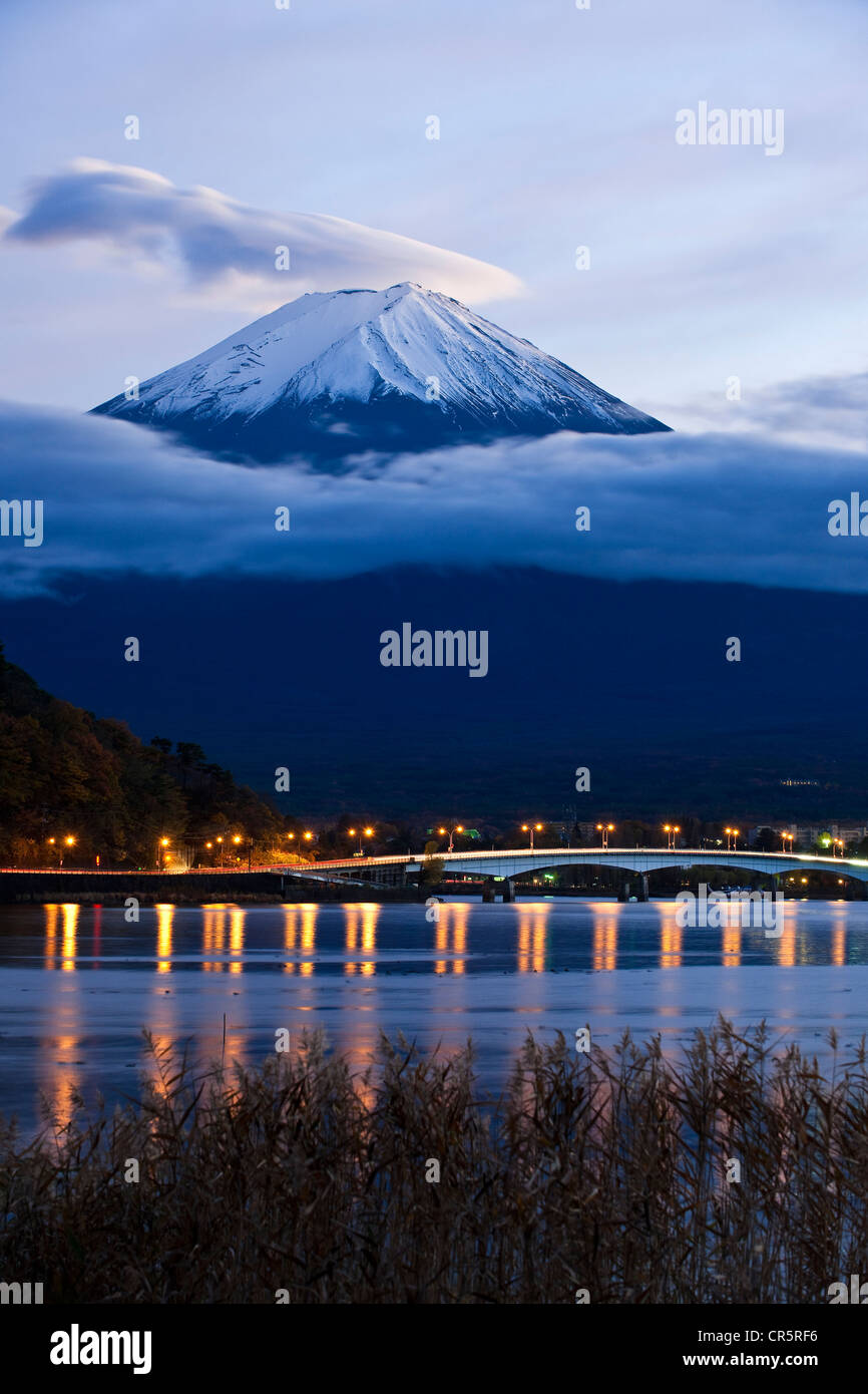 Japan, Honshu Island, Mount Fuji Region, the Kawaguchi Lake with the ...