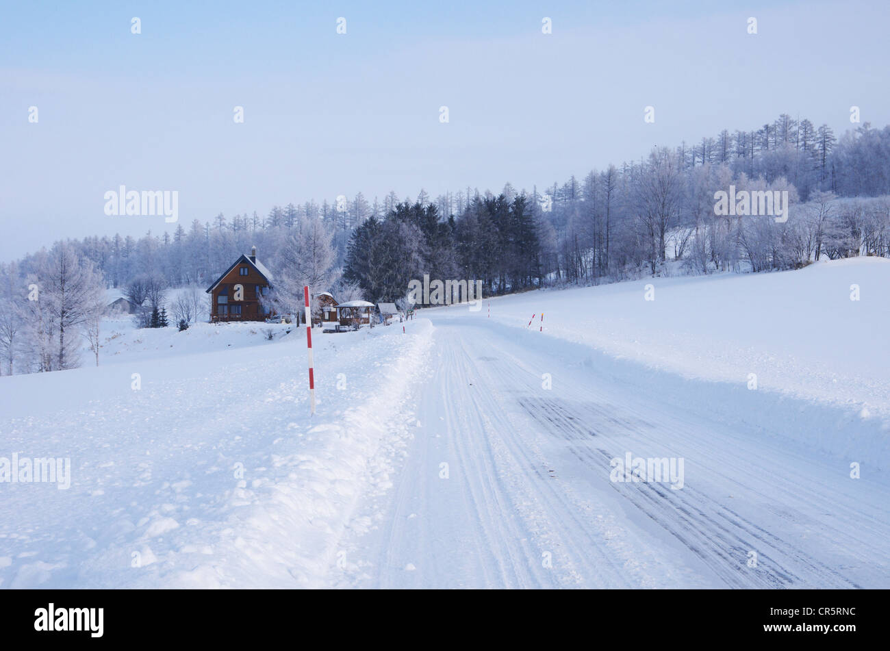 Hokkaido japan horizontal rural road hi-res stock photography and ...