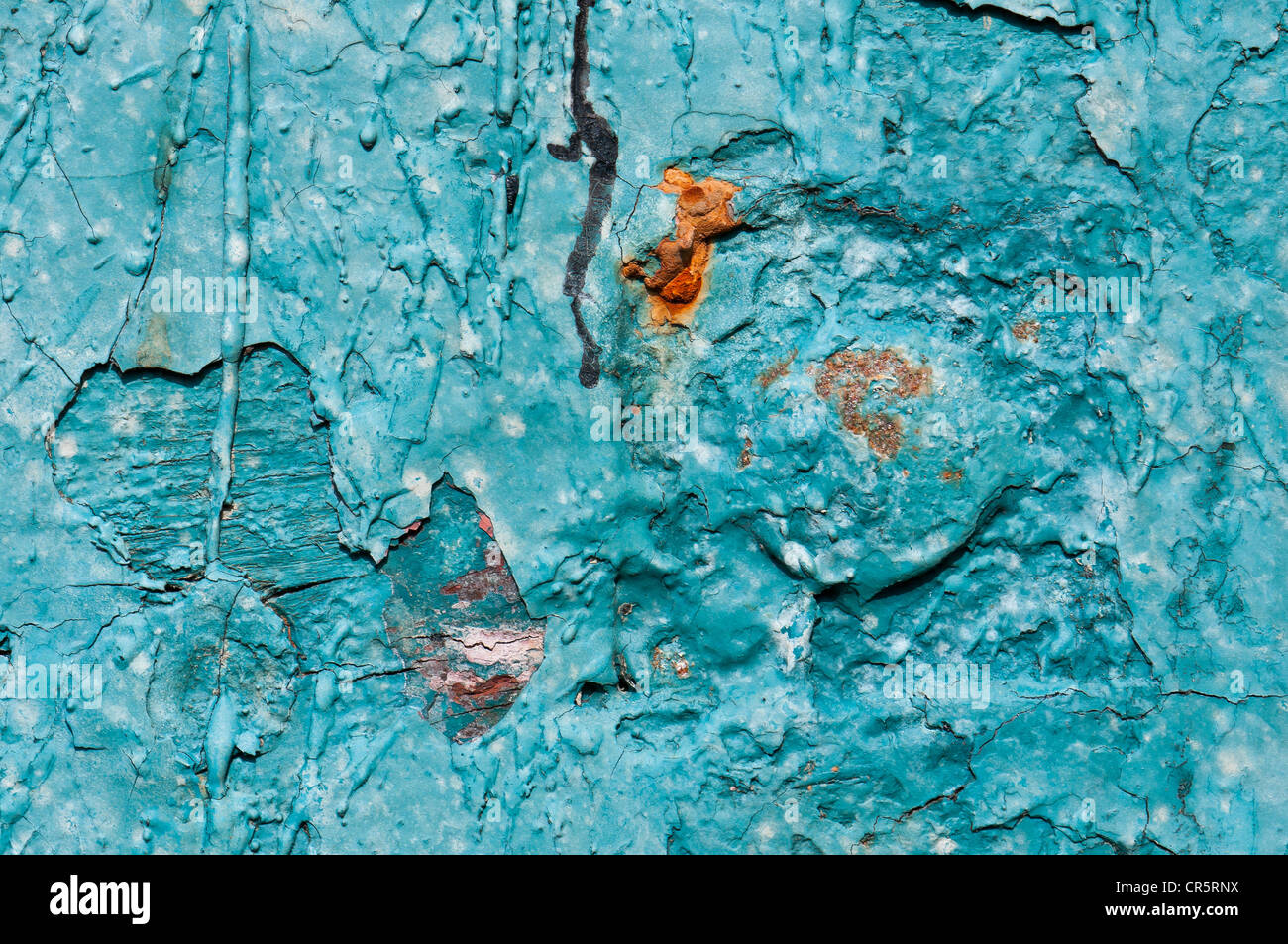 Turquoise wooden surface with rust, texture, background Stock Photo - Alamy